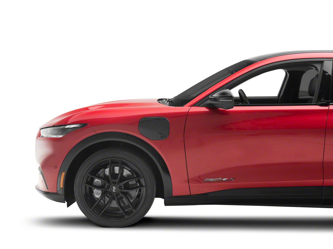 SpeedForm Mach-E Charging Port Trim; Black Carbon Fiber ME5366 (21-25 ...