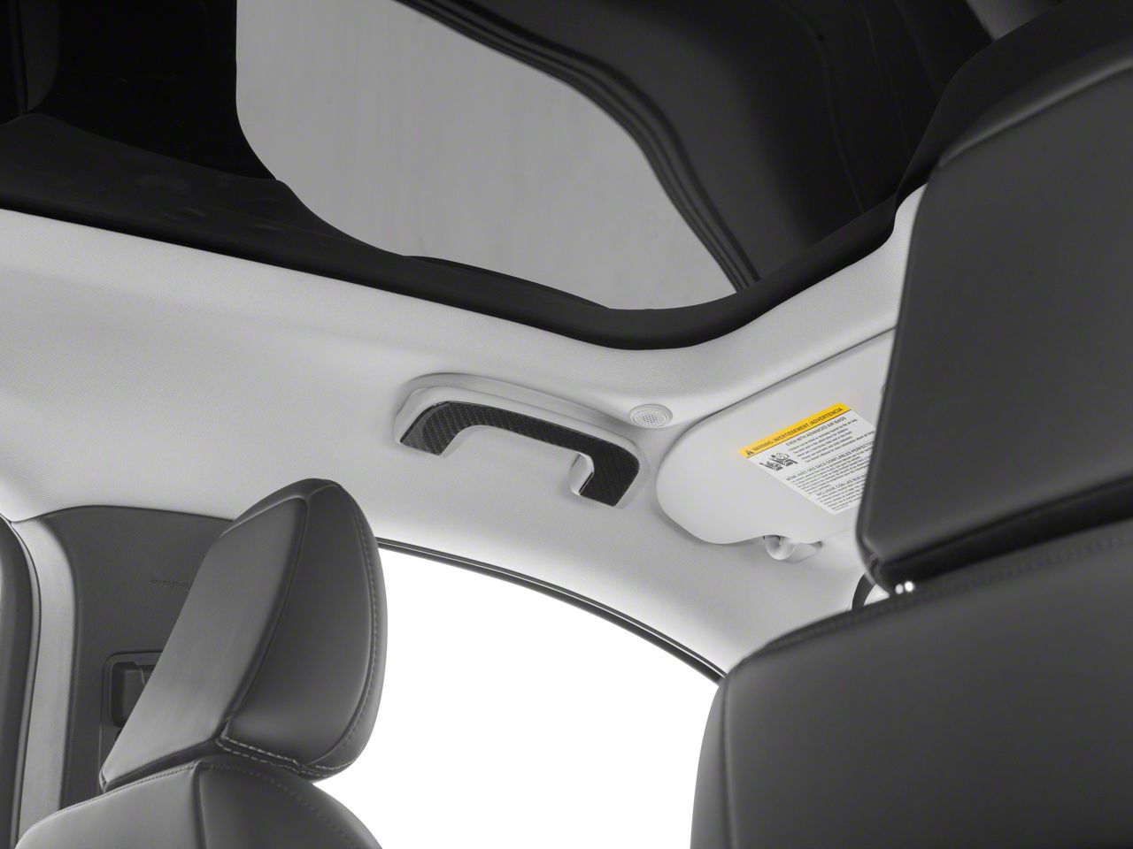 SpeedForm Mach-E Interior Overhead Handle Trim; Black Carbon Fiber ...