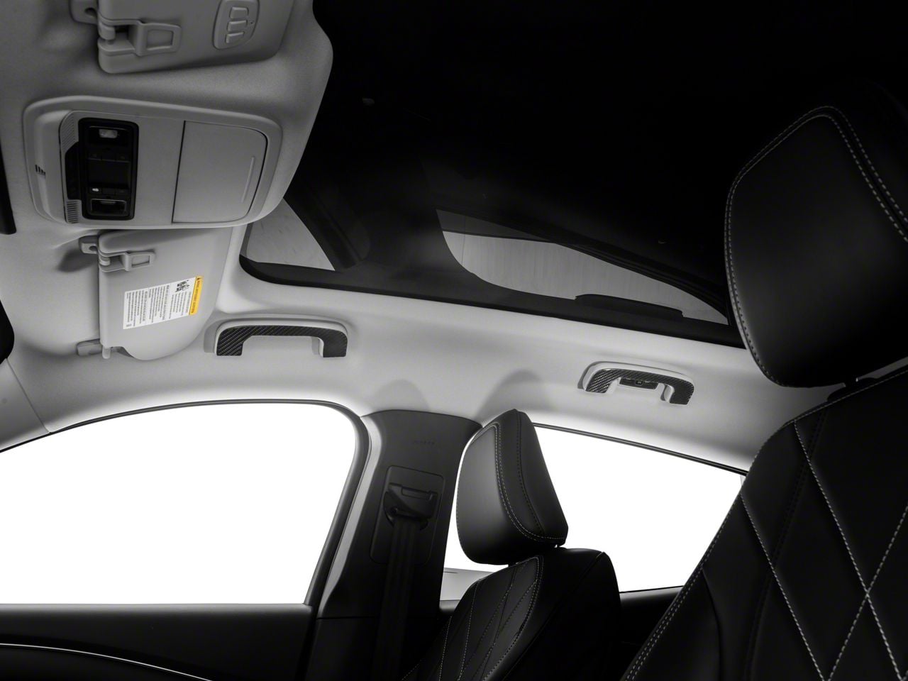 SpeedForm Mach-E Interior Overhead Handle Trim; Black Carbon Fiber ...
