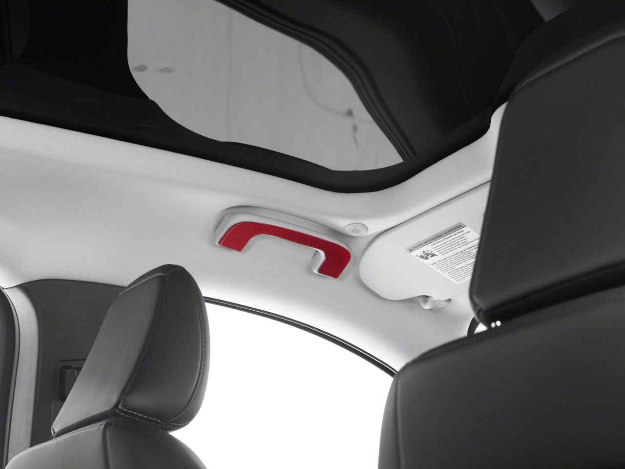 SpeedForm Mach-E Interior Overhead Handle Trim; Red Carbon Fiber ME5382 ...