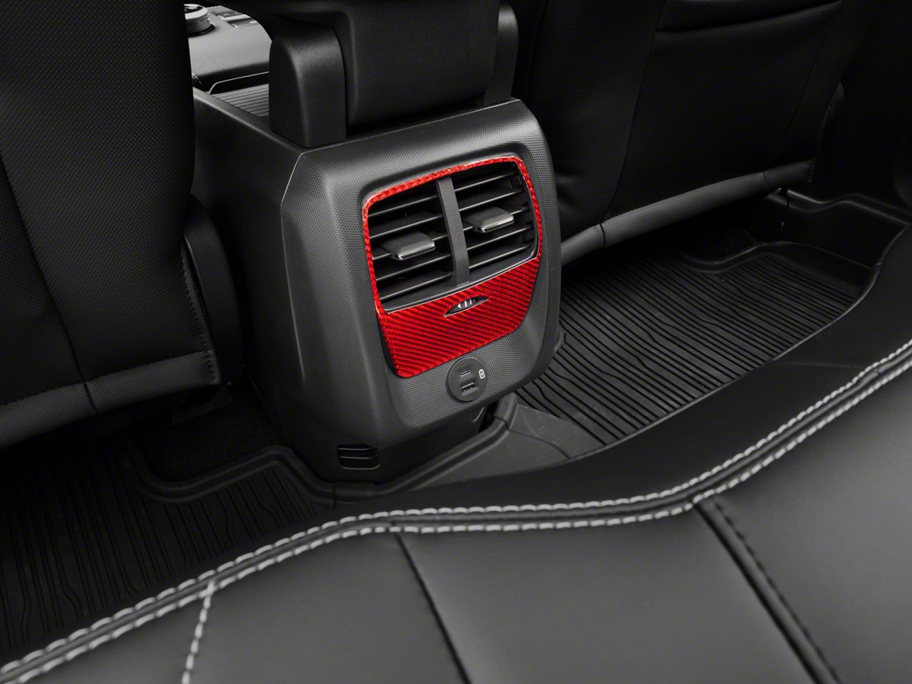 SpeedForm Mach-E Rear Air Vent Outlet Trim; Red Carbon Fiber ME5386 (21 ...