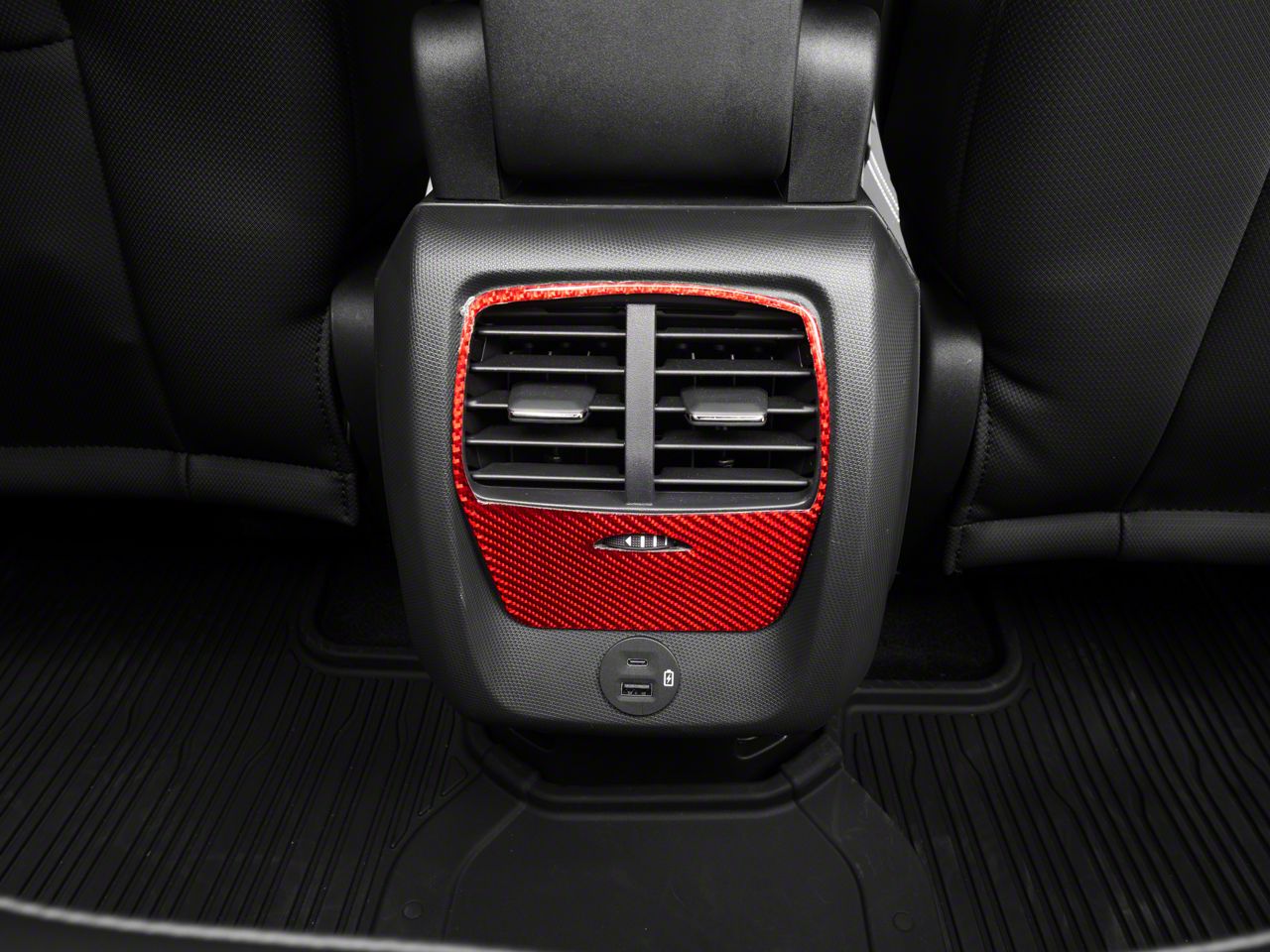 SpeedForm Mach-E Rear Air Vent Outlet Trim; Red Carbon Fiber ME5386 (21 ...