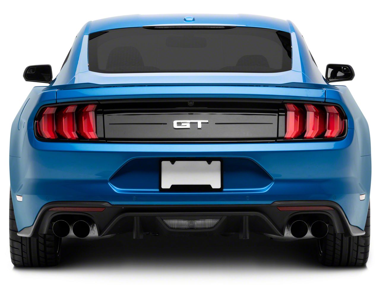 SpeedForm Mustang 2-Hole Cutout License Plate Frame; Black Powder ...