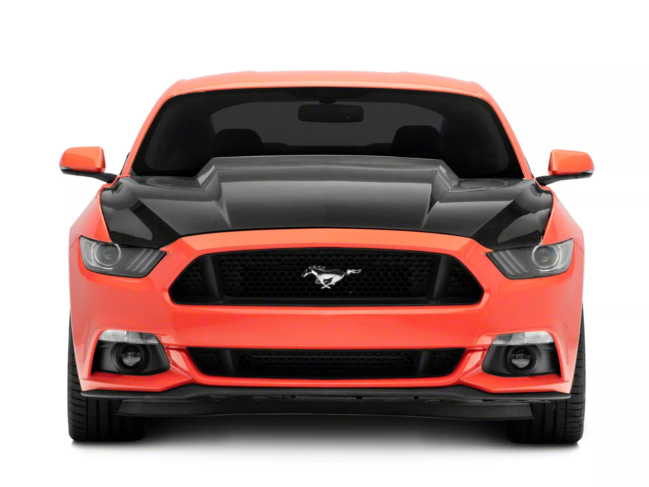 SpeedForm Mustang 3-Inch Cowl Hood; Carbon Fiber FM15AHCWLCFH (15-17 ...