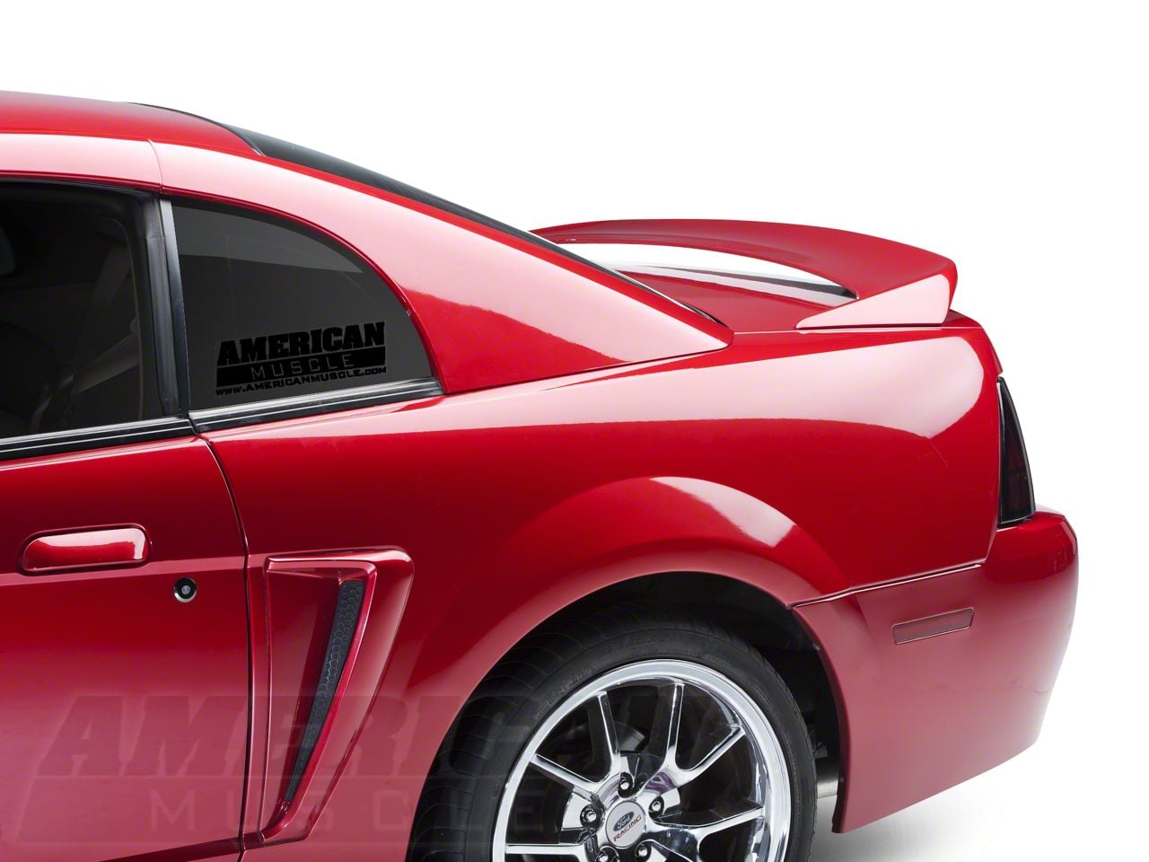 SEC10 Mustang AmericanMuscle Quarter Window Decal; Gloss Black 434448 ...