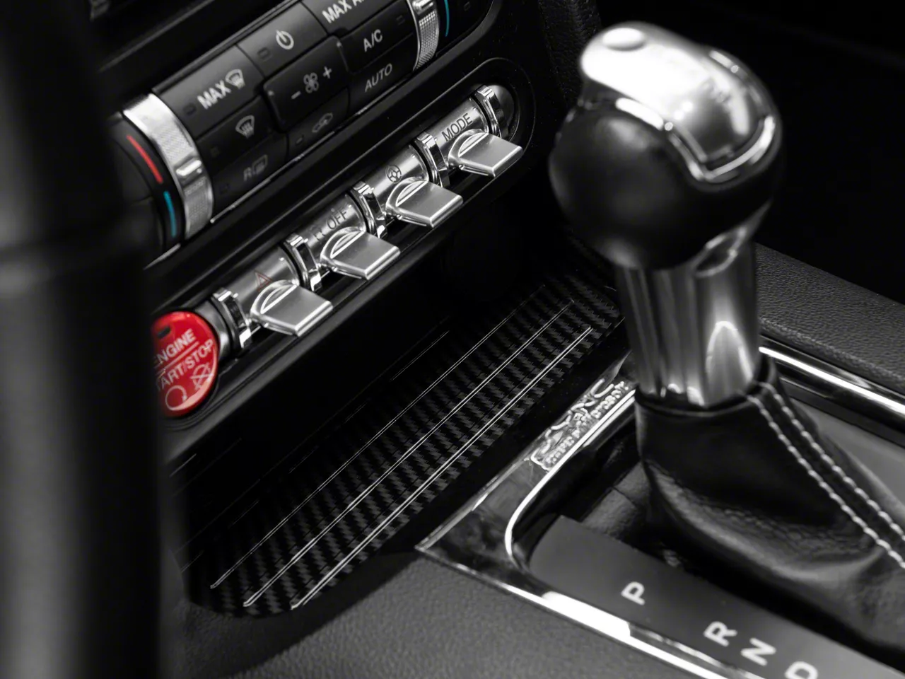 SpeedForm Mustang Coin Tray; Carbon Fiber Style PYM327F (15-23 Mustang ...