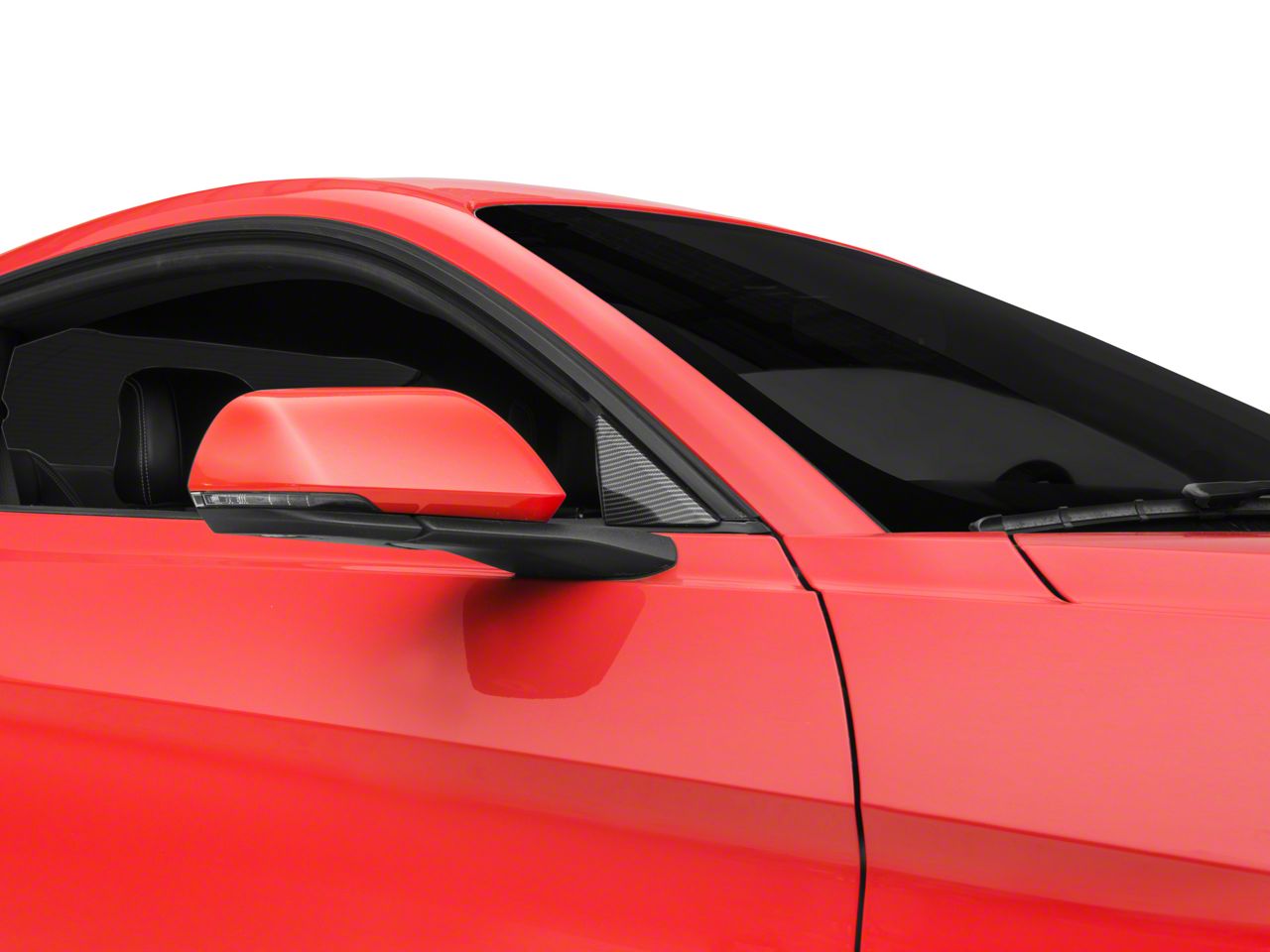 SpeedForm Mustang Mirror Triangle Covers; Carbon Fiber Style PYM309F ...