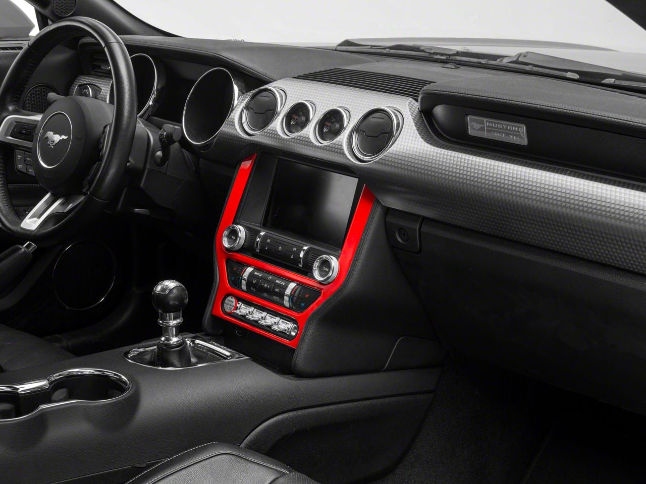 SpeedForm Mustang Center Console Trim; Red 425127 (15-23 Mustang ...