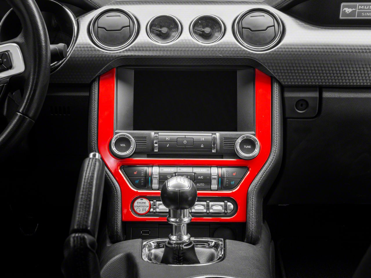 SpeedForm Mustang Center Console Trim; Red 425127 (15-23 Mustang ...