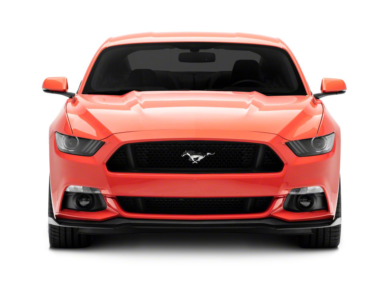 SpeedForm Mustang Chin Spoiler Lip; Matte Black 425773 (15-17 Mustang GT w/o Performance Pack ...