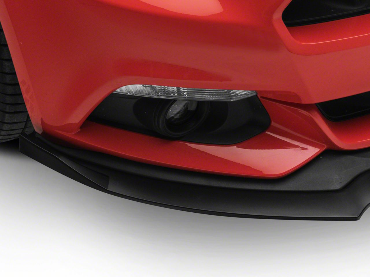 SpeedForm Mustang Chin Spoiler Lip; Matte Black 425773 (15-17 Mustang GT w/o Performance Pack ...