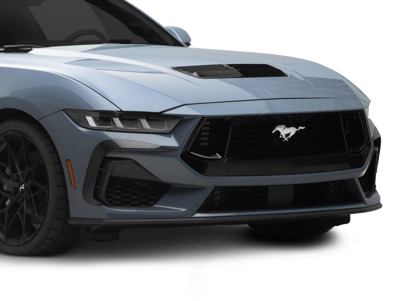 SpeedForm Mustang Front Bumper Trim; Carbon Appearance 467028 (24-26 ...