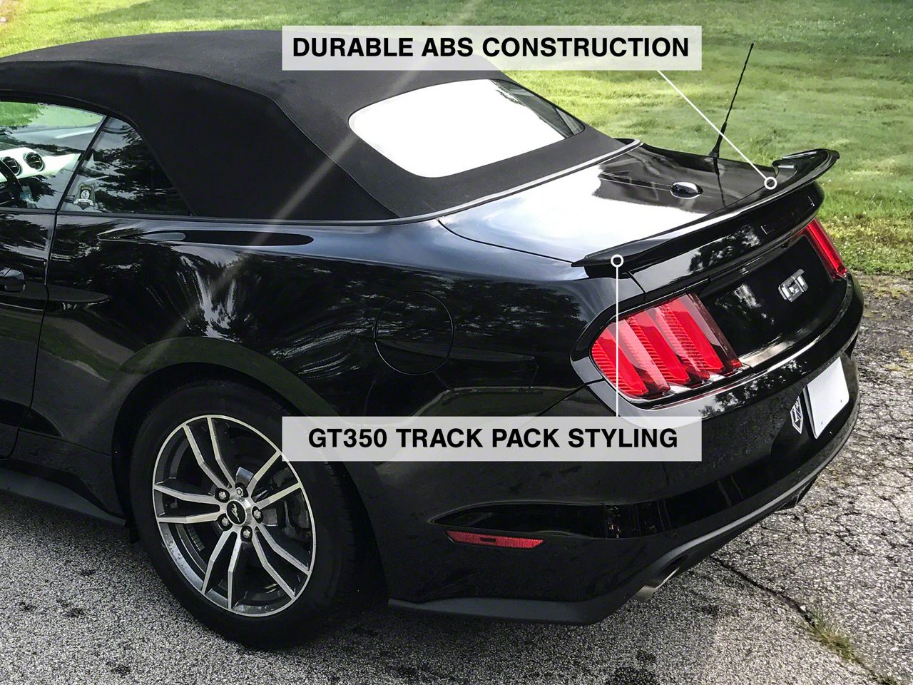 SpeedForm Mustang GT350 Style Track Pack Rear Spoiler; Pre-Painted ...