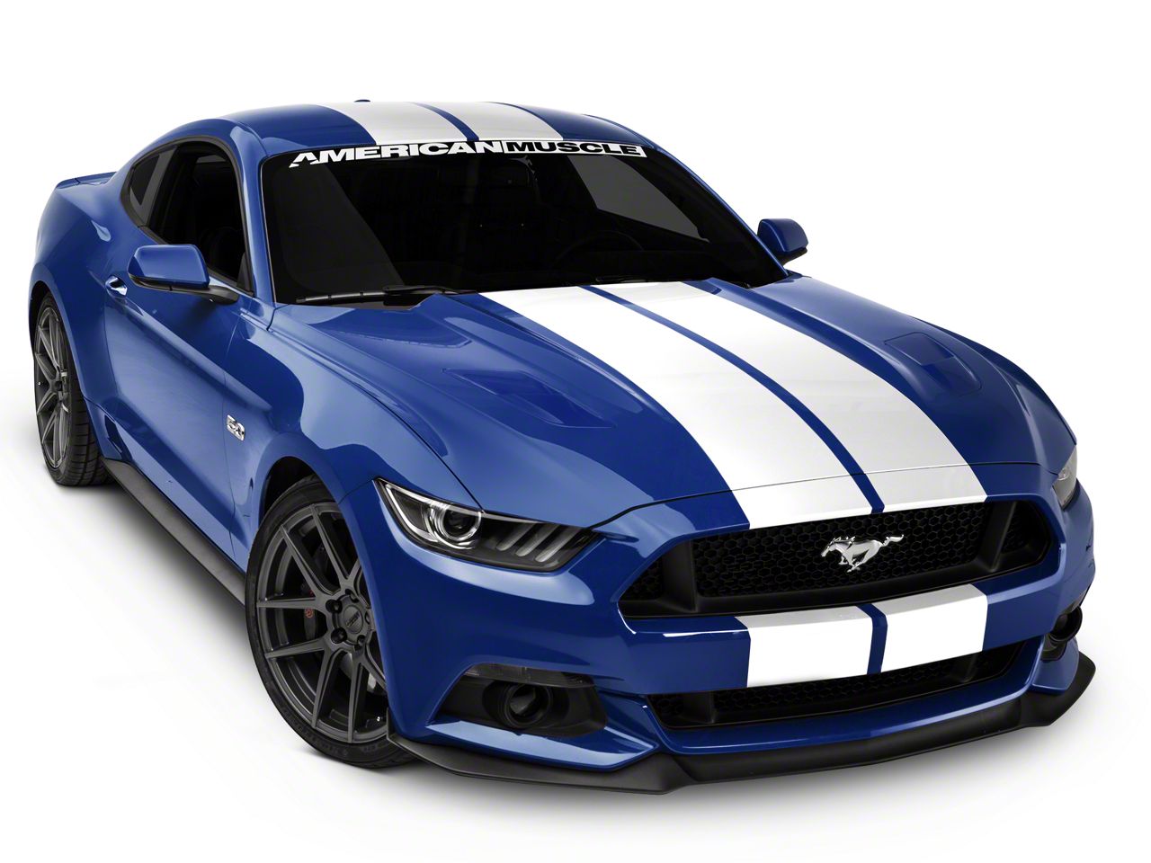 SpeedForm Mustang GT500 Style Stripes; White; 10-Inch 434443 (15-23 ...