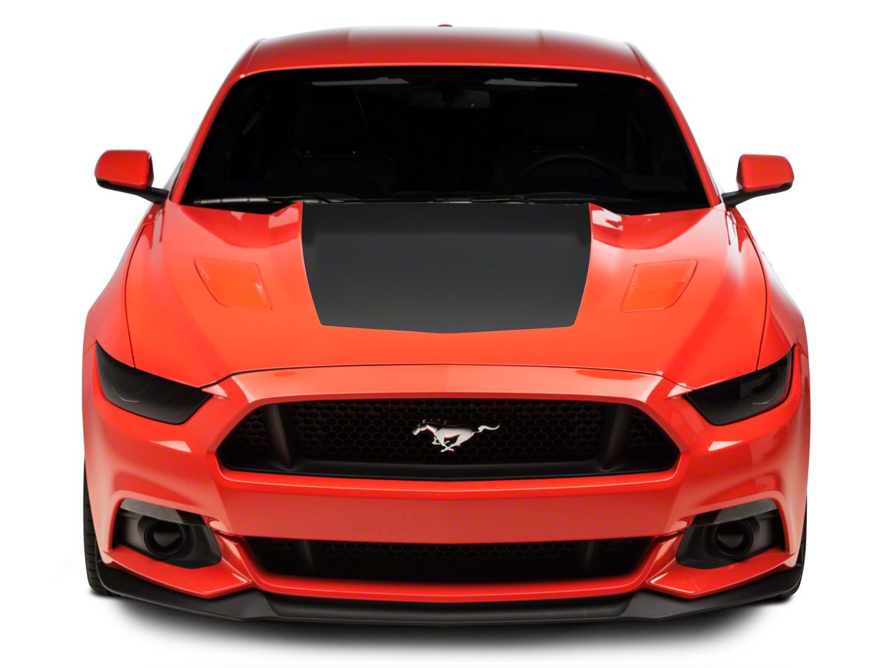 SEC10 Mustang Hood Decal; Matte Black 432959 (15-17 Mustang GT ...