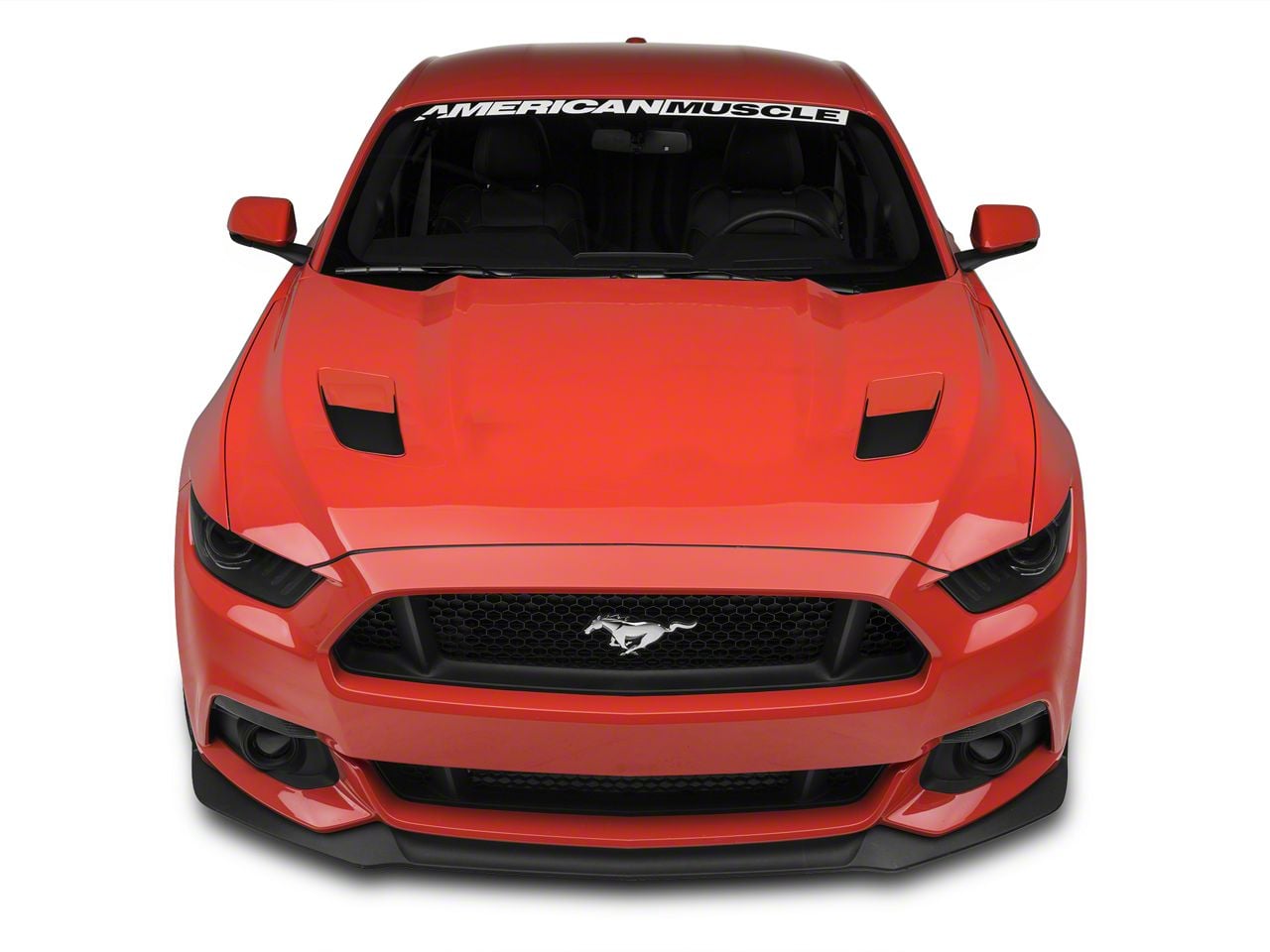 SEC10 Mustang Hood Vent Accent Decals; Gloss Black 434458 (15-17 ...