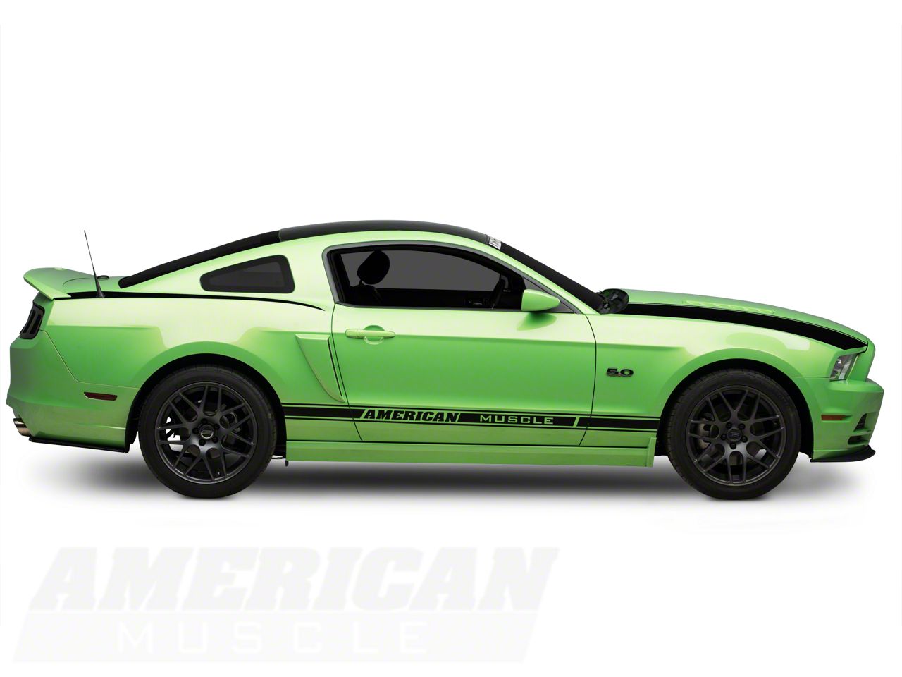 SEC10 Mustang Quarter Panel Accent Decal; Gloss Black 433781 (10-14 ...
