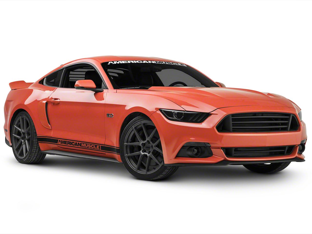 SEC10 Mustang Quarter Window Accent Decals; Gloss Black 432186 (15-23 ...