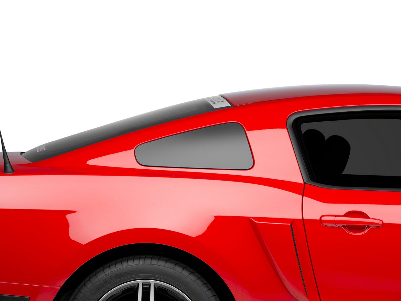 SEC10 Mustang Quarter Window Blackout; Matte Black 432187 (10-14 ...