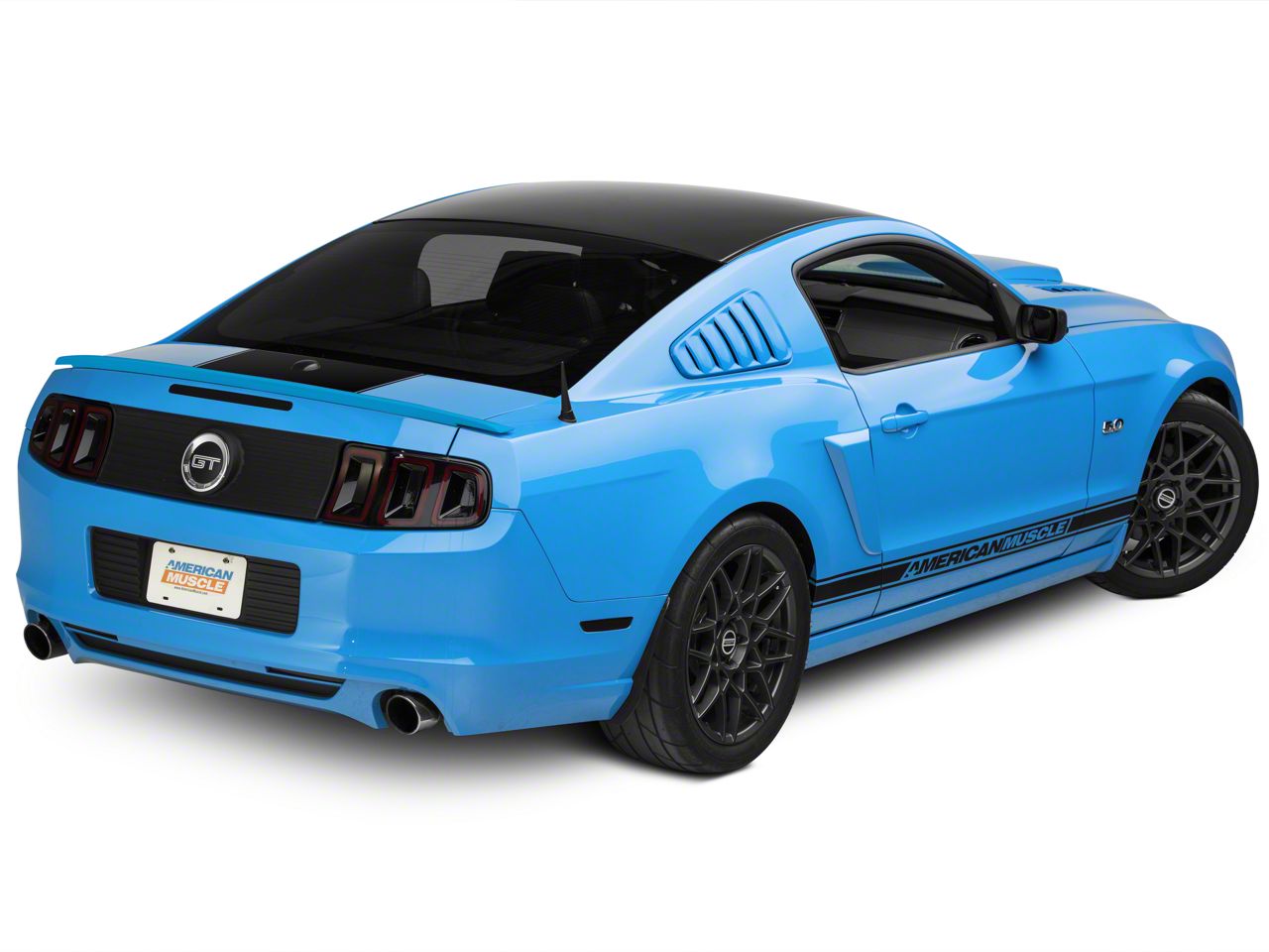 SEC10 Mustang Rear Decklid Accent Decal; Gloss Black 432966 (10-14 ...