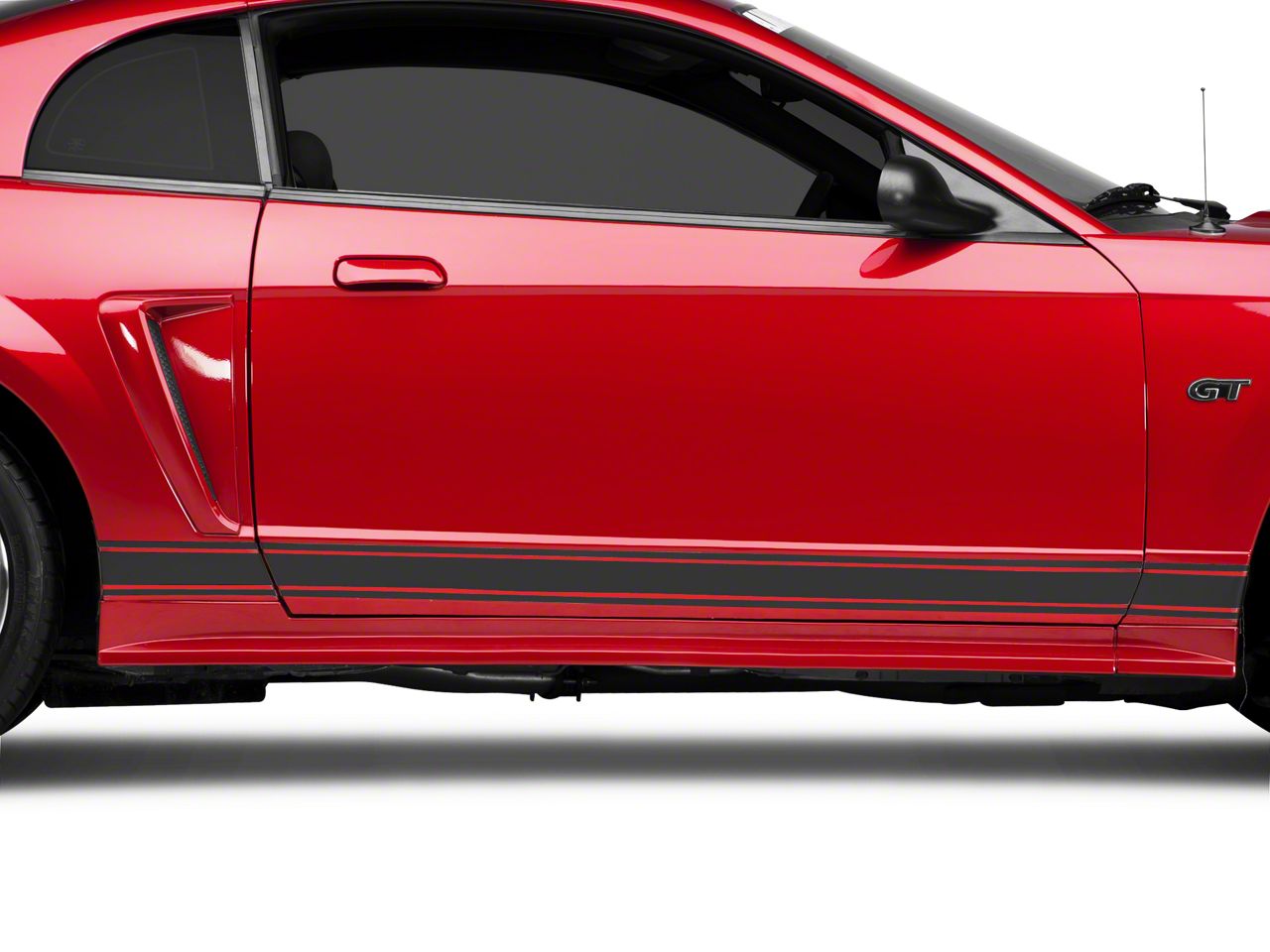 SEC10 Mustang Rocker Stripes; Matte Black 432189 (79-23 Mustang) - Free ...