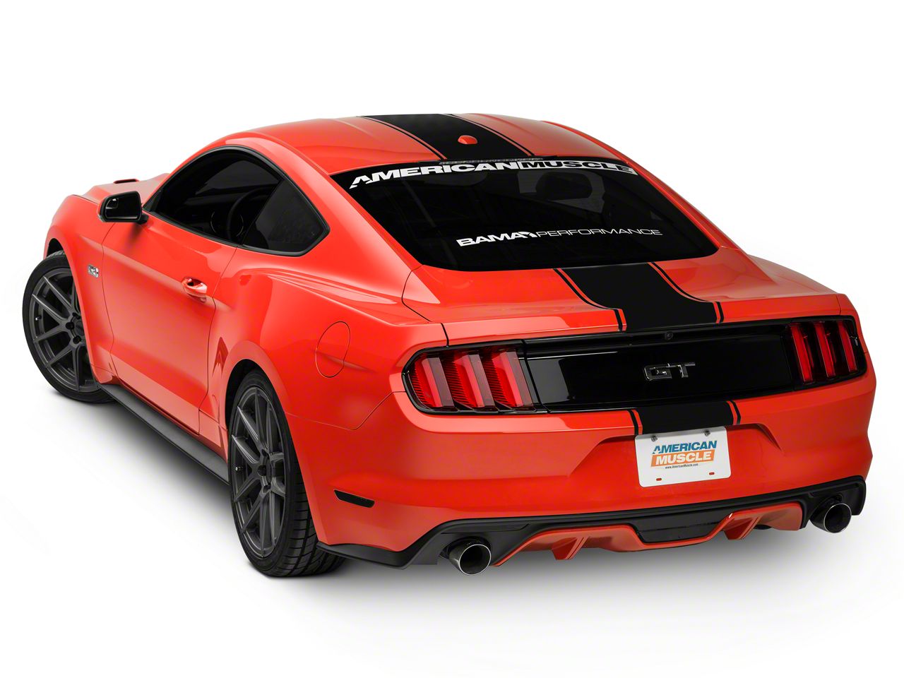 SpeedForm Mustang Super Snake Style Stripes; Gloss Black 434442 (15-23 ...