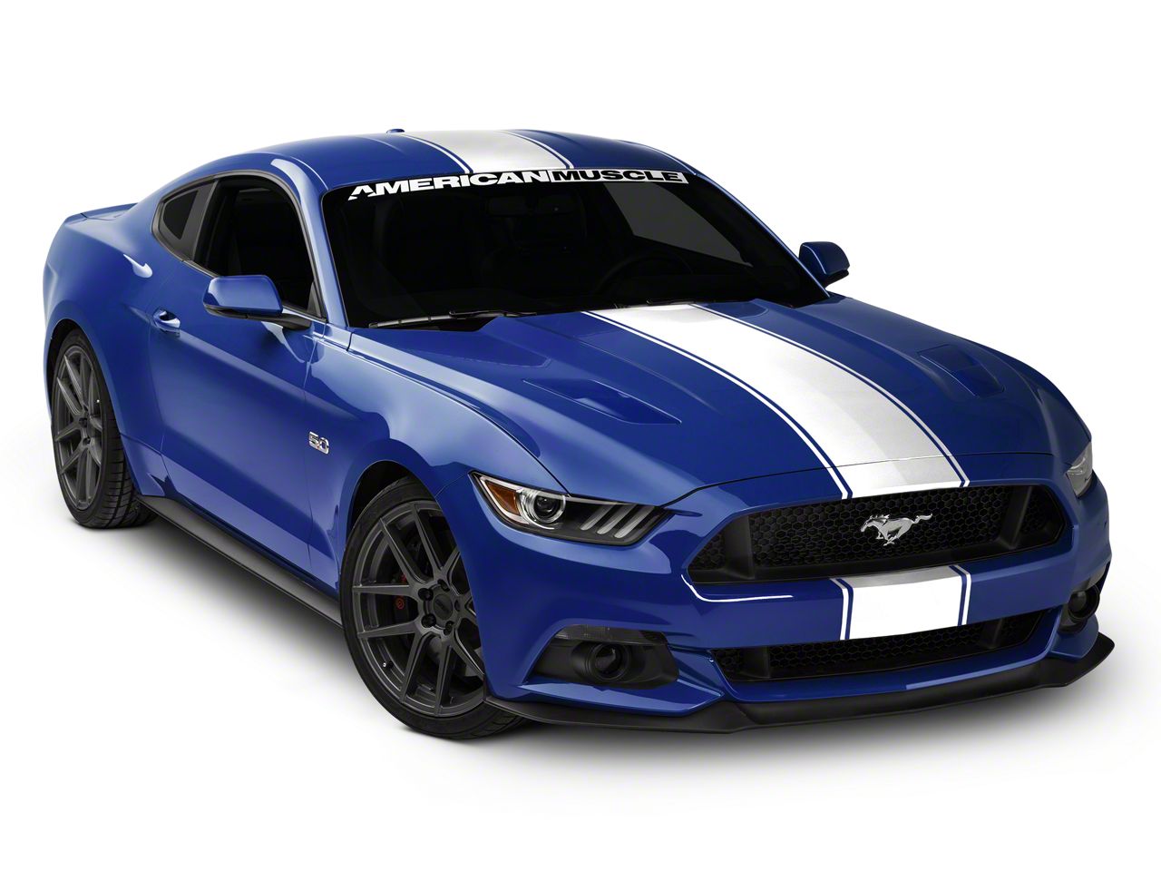 SpeedForm Mustang Super Snake Style Stripes; White 434441 (15-23 ...