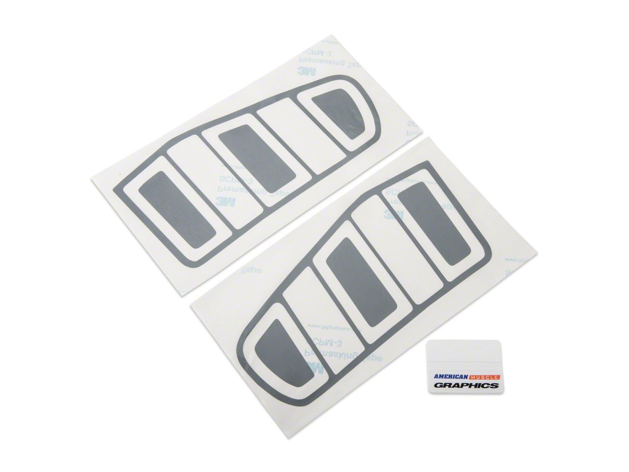 SEC10 Mustang Tail Light Conversion Decal Kit; Matte Black 432193 (10 ...