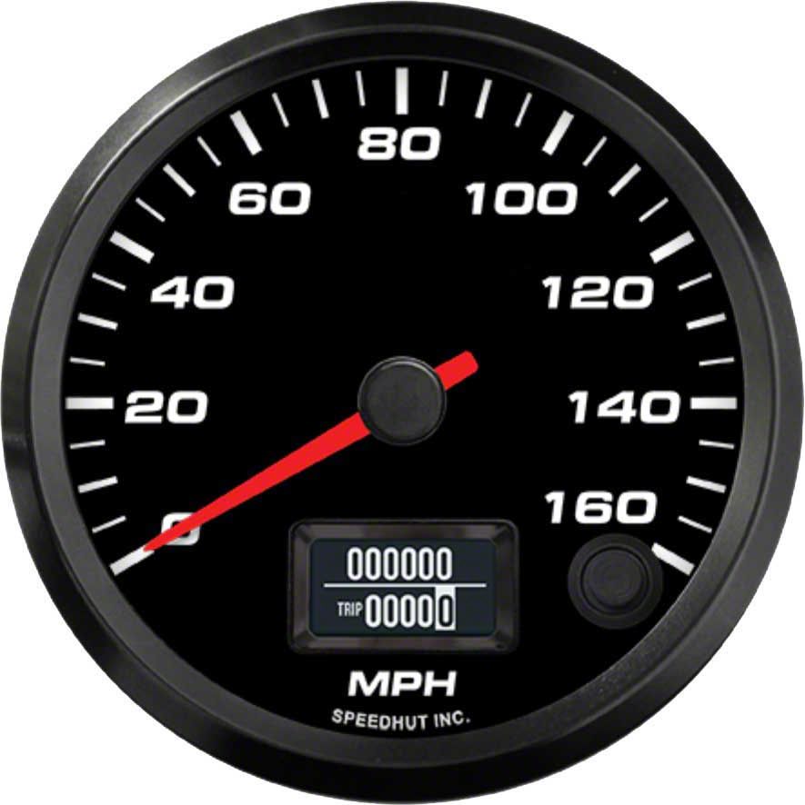 Speedhut Universal AM EV Series Orion 3-3/8-Inch Speedometer Gauge; 160 ...