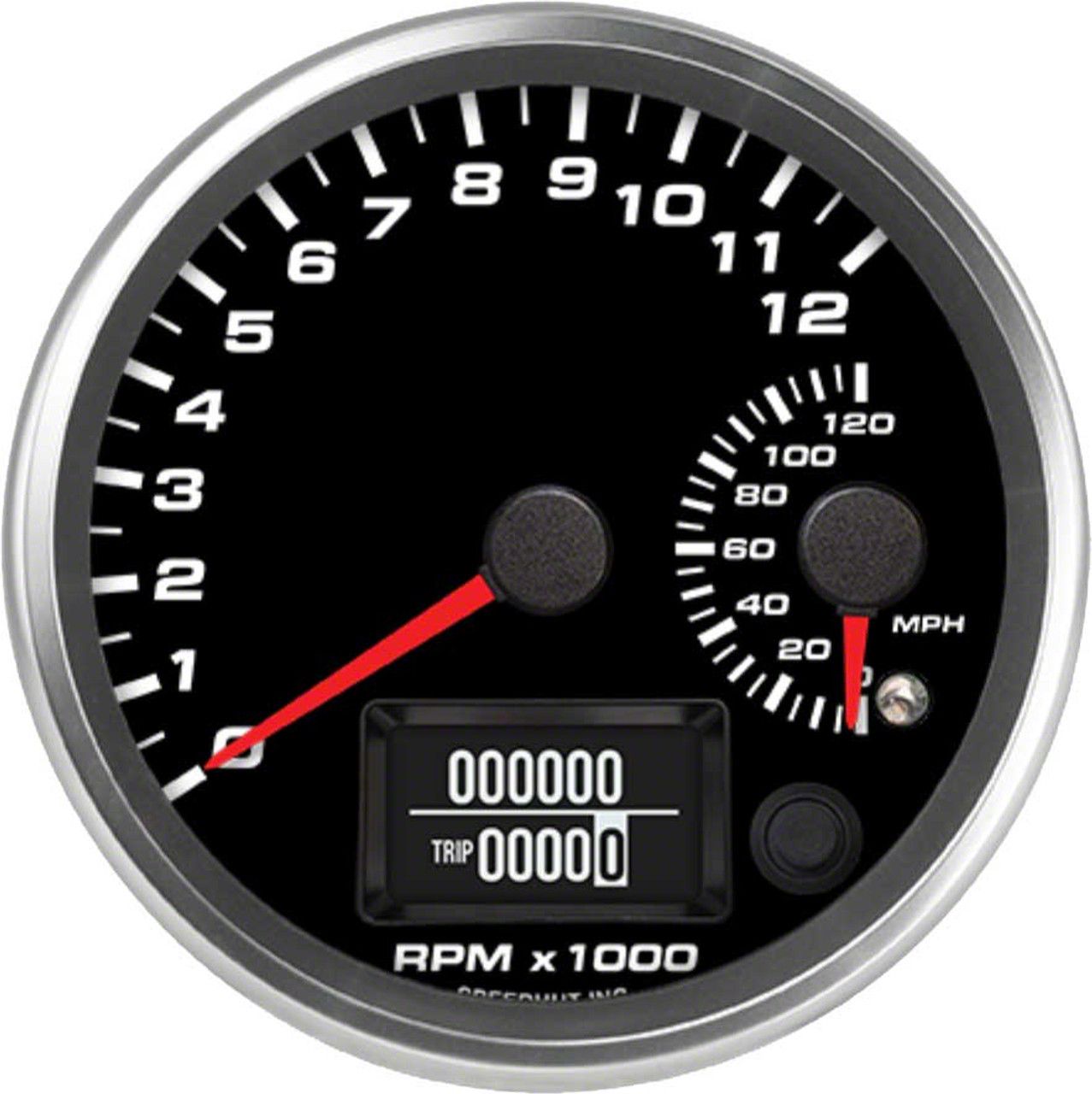 Speedhut Universal AM Legacy Series 4-Inch Dual Gauge; 12,000 RPM ...