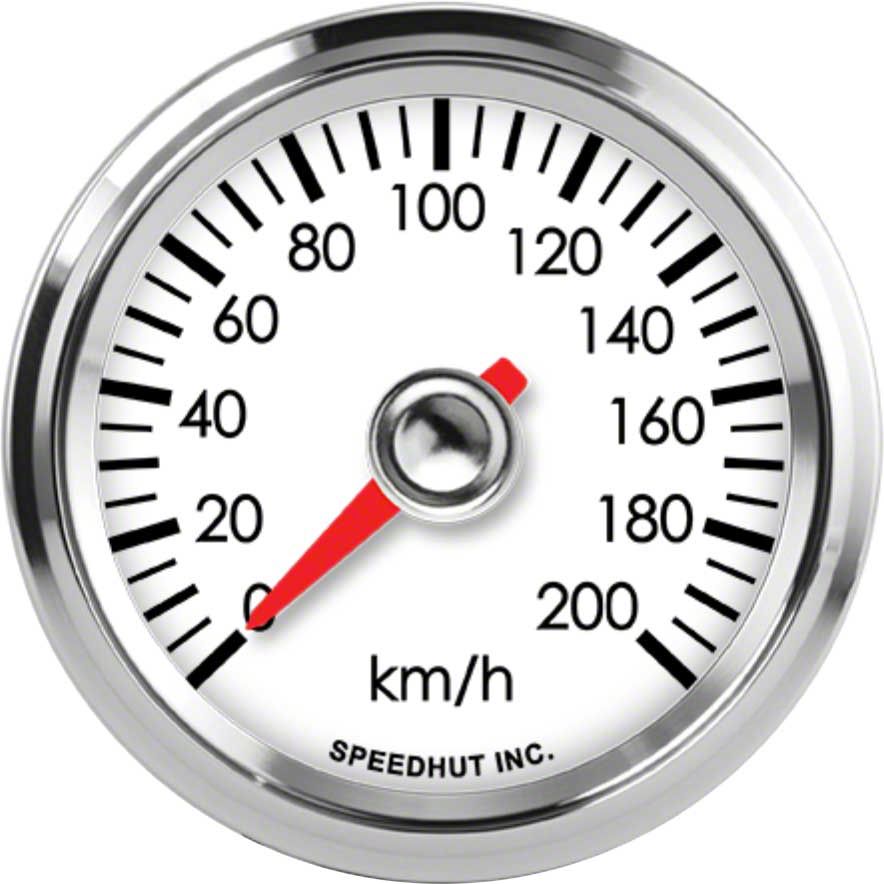Speedhut Universal AM Legacy Series 2-1/16-Inch GPS Speedometer; 200 KM ...