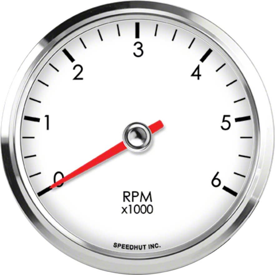 Speedhut Universal AM Legacy Series 3-3/8-Inch Tachometer; 6,000 RPM L3 ...