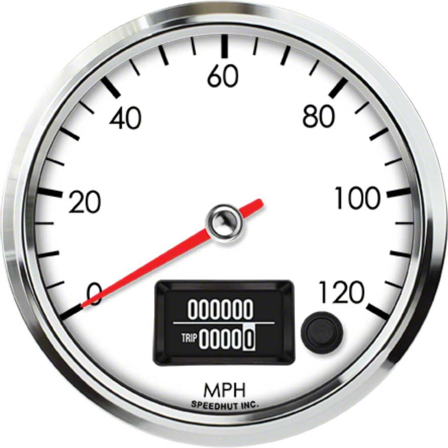 Speedhut Universal AM Legacy Series 4-1/2-Inch GPS Speedometer; 120 MPH ...