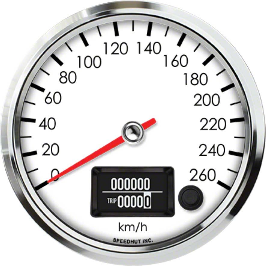 Speedhut Universal AM Legacy Series 4-1/2-Inch GPS Speedometer; 260 KM ...