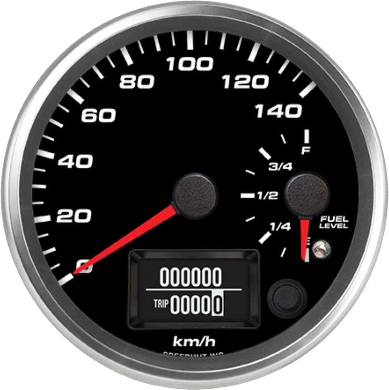 Speedhut Universal AM Legacy Series 4-Inch Dual Gauge; 140 KM/H GPS ...