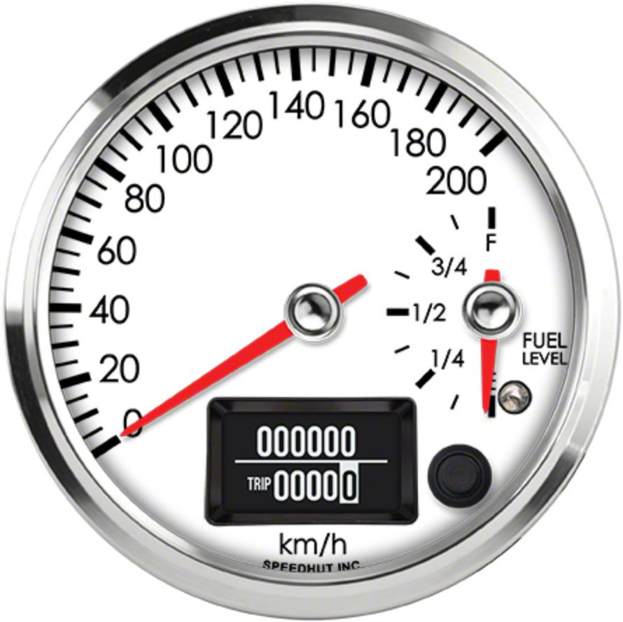 Speedhut Universal AM Legacy Series 4-Inch Dual Gauge; 200 KM/H GPS ...