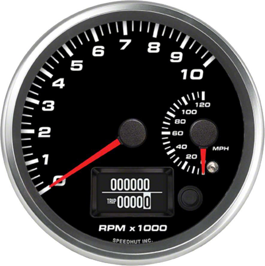 Speedhut Universal AM Revolution Series 4-1/2-Inch Dual Gauge; 10,000 ...