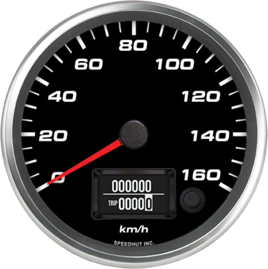 Speedhut Universal AM Revolution Series 4-1/2-Inch GPS Speedometer; 160 ...