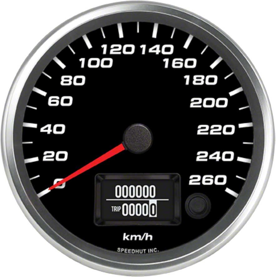 Speedhut Universal AM Revolution Series 4-1/2-Inch GPS Speedometer; 260 ...