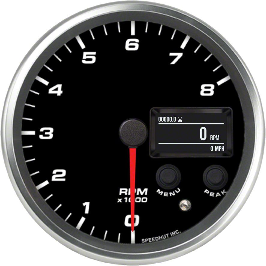 Speedhut Universal AM Revolution Series 4-1/2-Inch Playback Tachometer ...