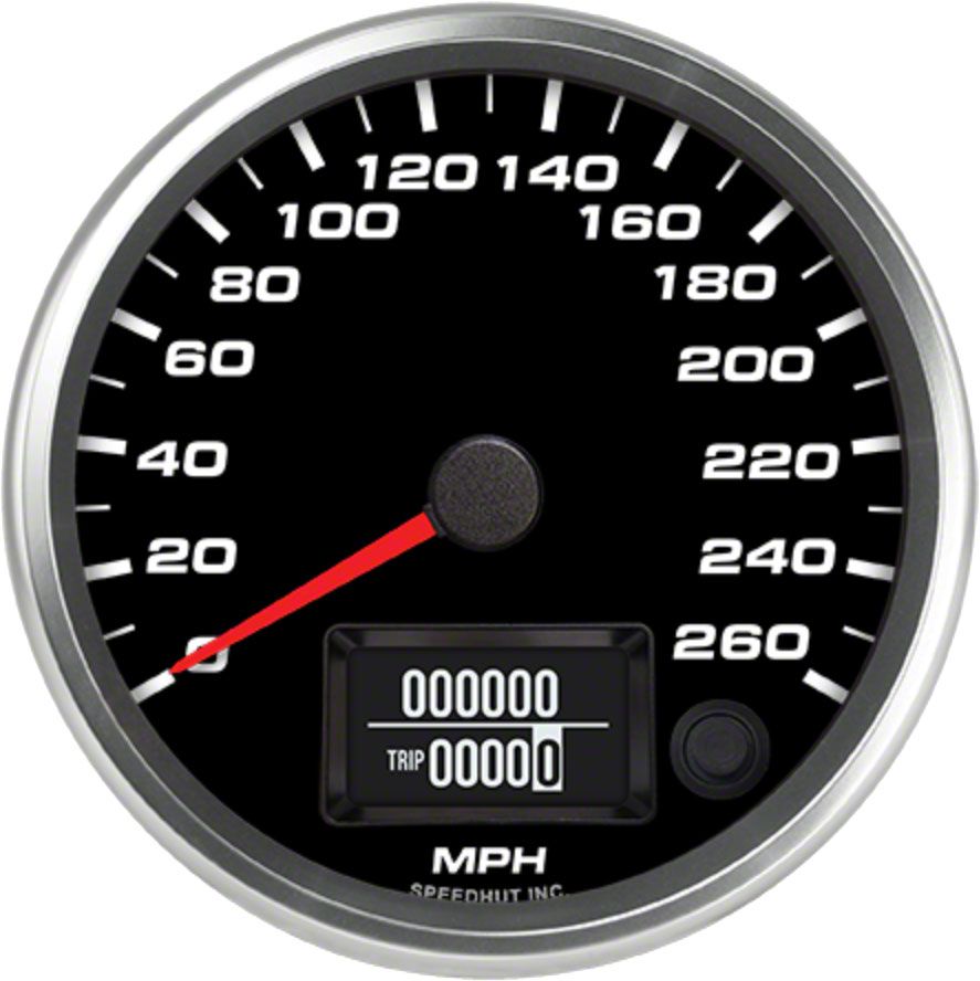 Speedhut Universal AM Revolution Series 4-Inch GPS Speedometer; 260 MPH ...
