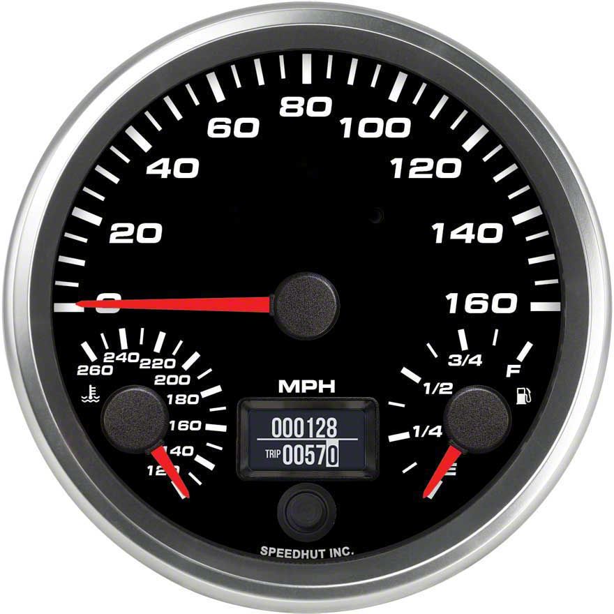 Speedhut Universal AM Revolution Series 4-1/2-Inch Triple Gauge; 160 ...