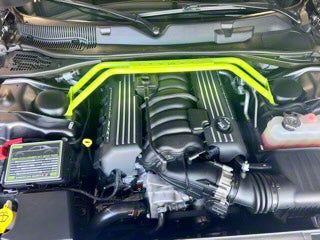 Challenger 2-Point Front Strut Brace; Flat Black (09-23 5.7L HEMI, 6.4L ...