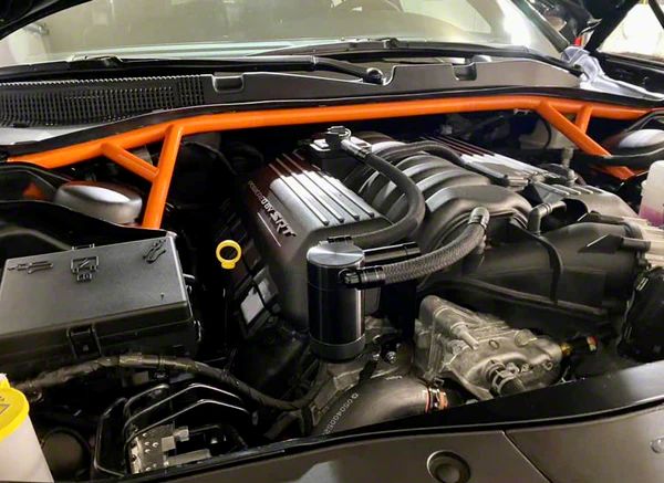 Challenger 4-Point Front Strut Tower Brace; Mopar Silver (08-10 ...