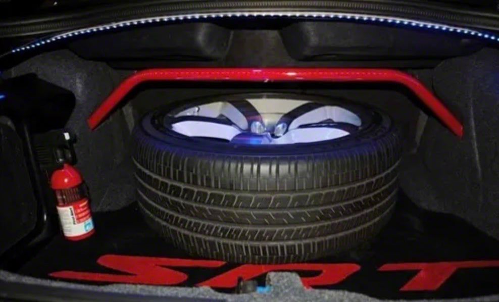 Challenger Arched 2-Point Rear Shock Tower Brace; Hot Pink (08-23 ...