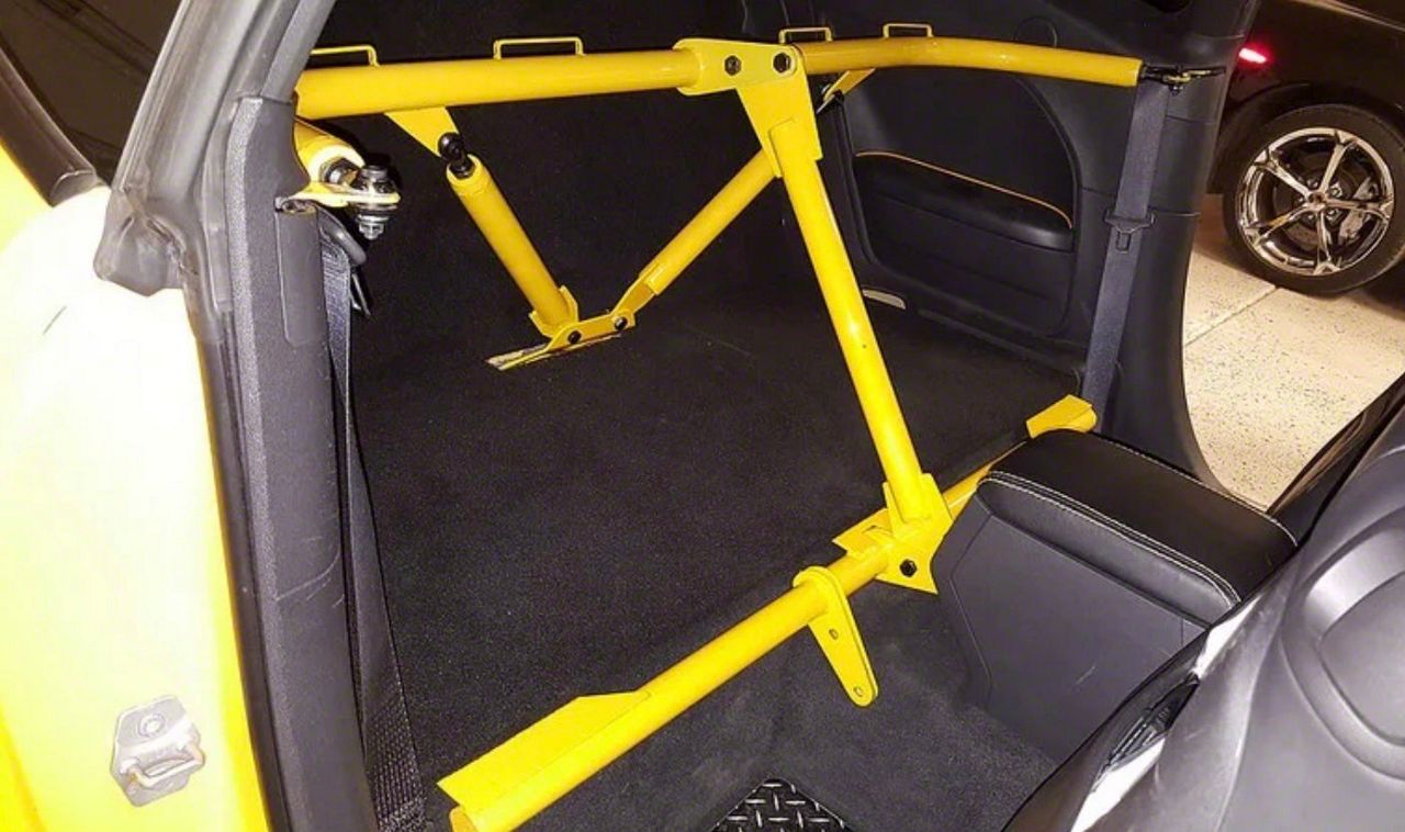 Challenger Bolt-In Harness Bar; Brembo/Tor Red (08-23 Challenger ...