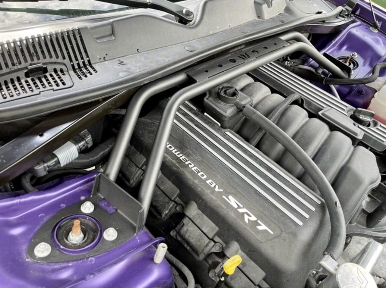 Charger 2-Point Front Strut Brace; Octane Red (09-23 5.7L HEMI, 6.4L ...