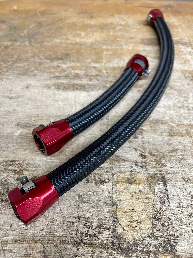 Charger Stainless Steel Braided Oil Catch Can Line Kit; Gold Fitting ...