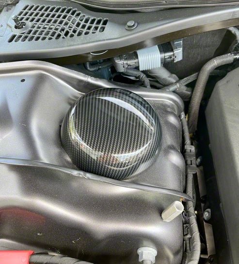 Charger Strut Tower Covers; Carbon (06-23 Charger) - Free Shipping