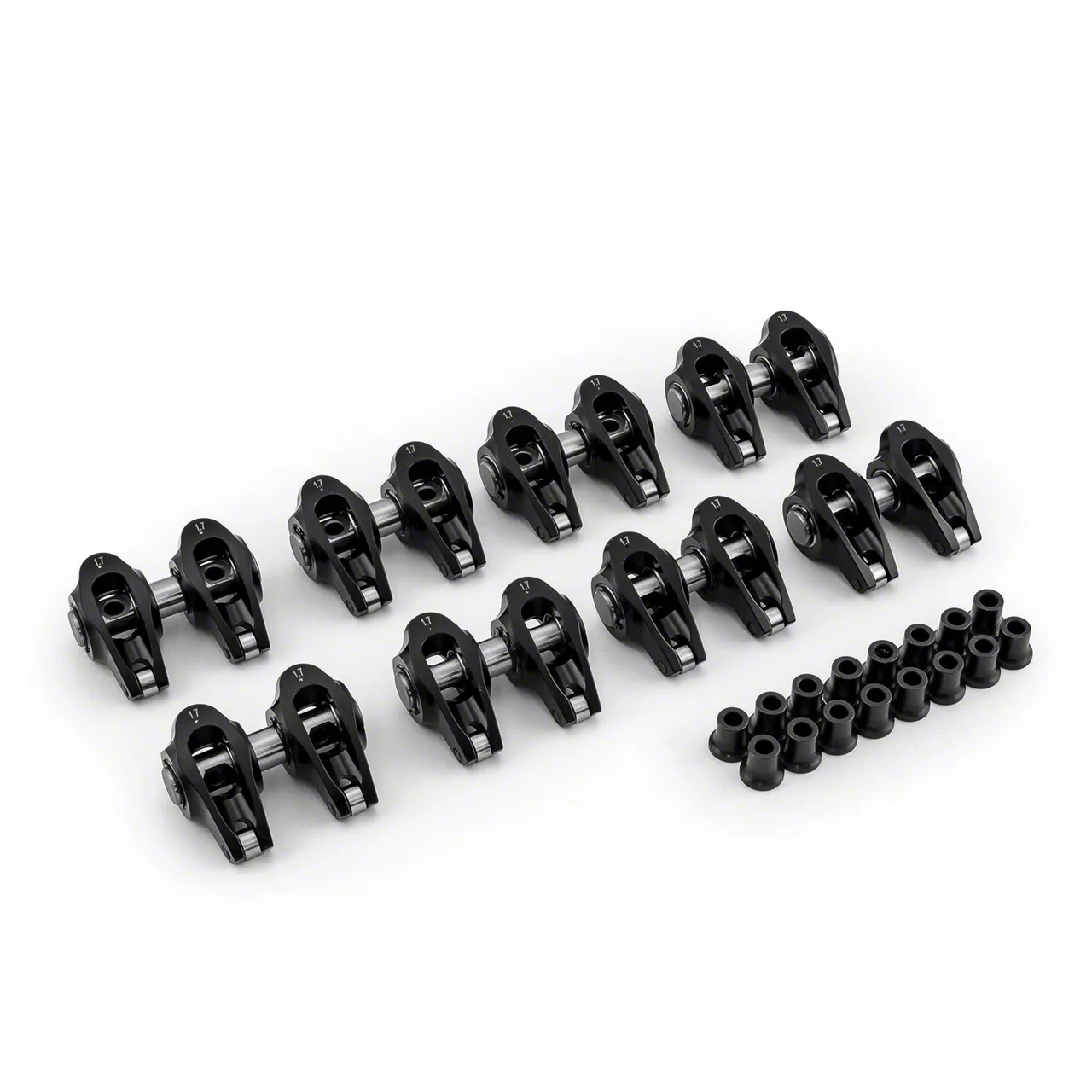 Speedmaster Camaro Aluminum Pedestal Mount Roller Rocker Arm Set; 1.7 ...